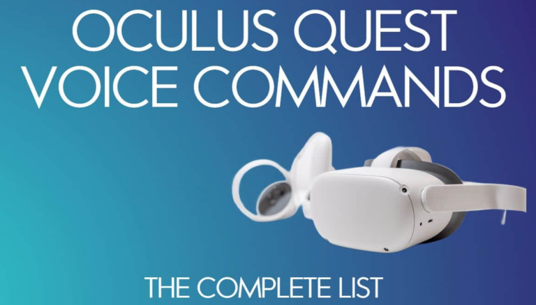 Liste complète des commandes vocales Meta Quest/2